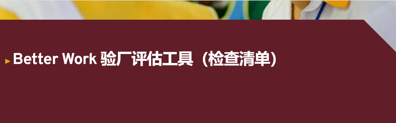 Better work验厂检查清单 - CSR Wiki
